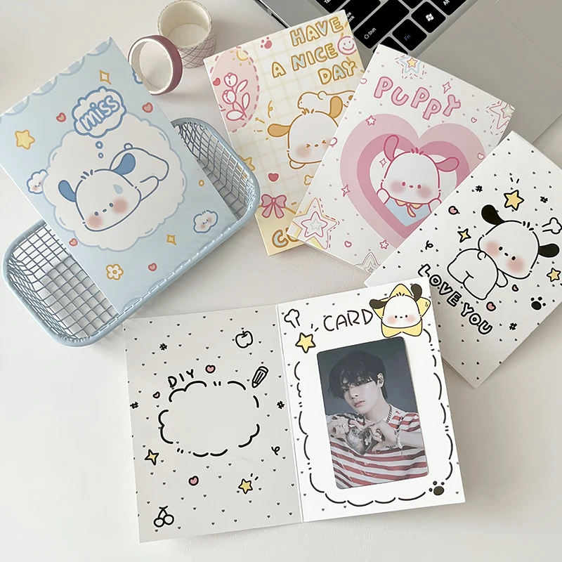 10Pcs-Cute-Puppy-Fold-Paper-Card-Hard-Paper-Sleeves-Photocards ...