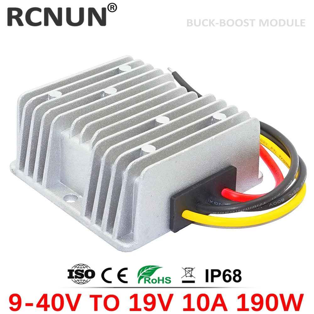 RCNUN – stabilisateur de tension étanche, convertisseur DC/DC, 9 40V à 19V, 5A/10A, 12V/24V à ...