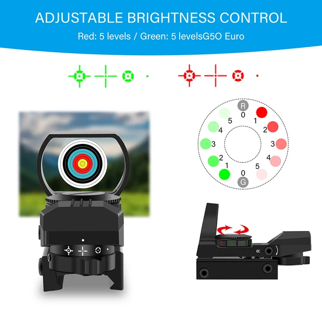 20mm Rail Riflescope Hunting Optics Holographic Red Dot Sight Reflex 4 ...