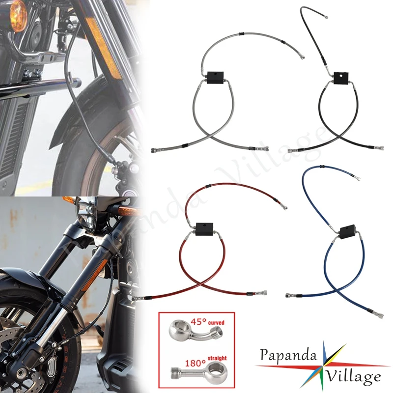 Motorcycle-Braided-Line-Brake-Line-Kit-ABS-Master-Cylinder-For-Harley ...