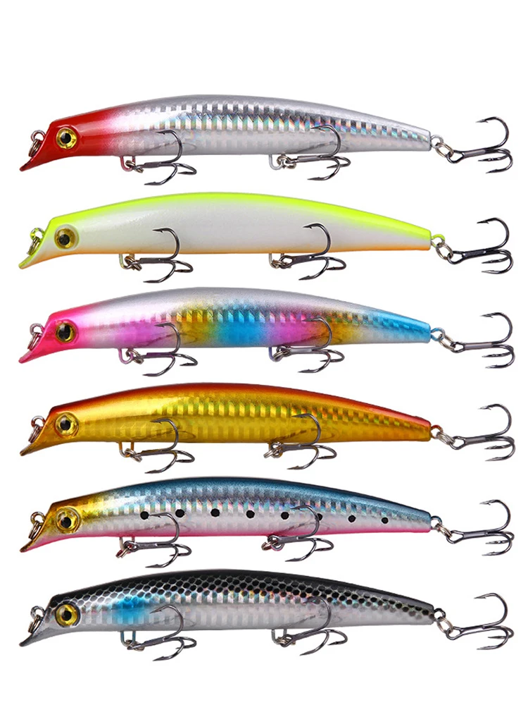 6pcs Crankbaits Fishing Lures Sea Topwater Popper Surface Hard Bait ...