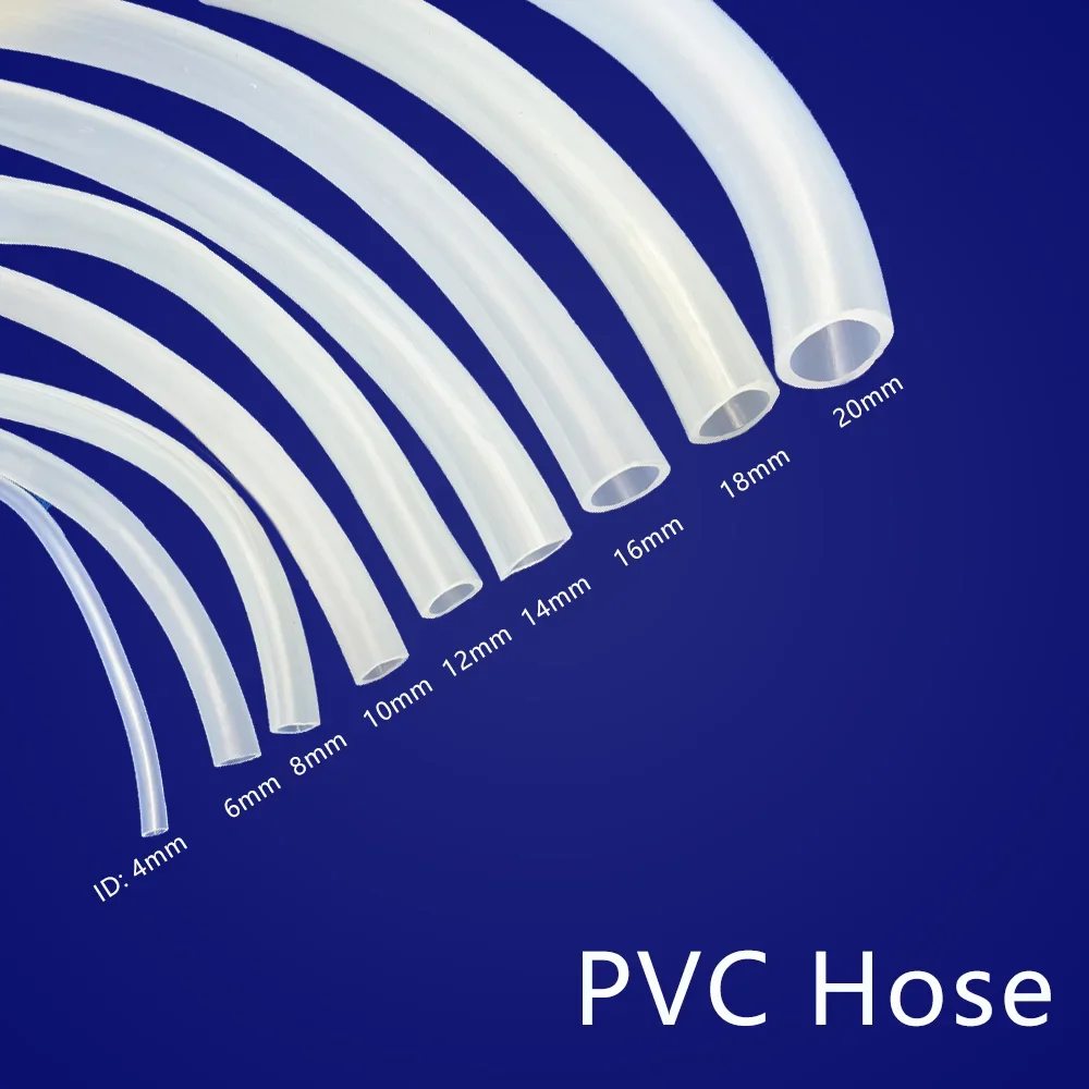 PVC Hose Water Water Pipe Pump Tube Flexible Durable ID 4 6 8 10 12 14 ...