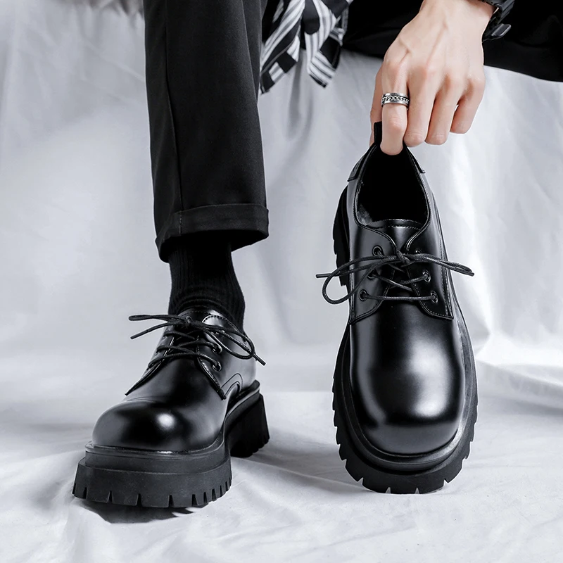 Luxury-Brand-Mens-Thick-Sole-Casual-Shoes-Fashion-Leather-Dress-Shoes ...