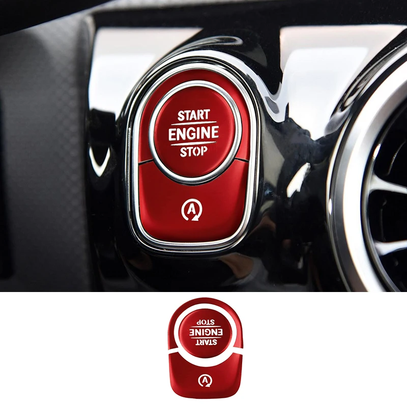 car-one-button-start-engine-stop-button-trims-sticker-for-mercedes-benz ...