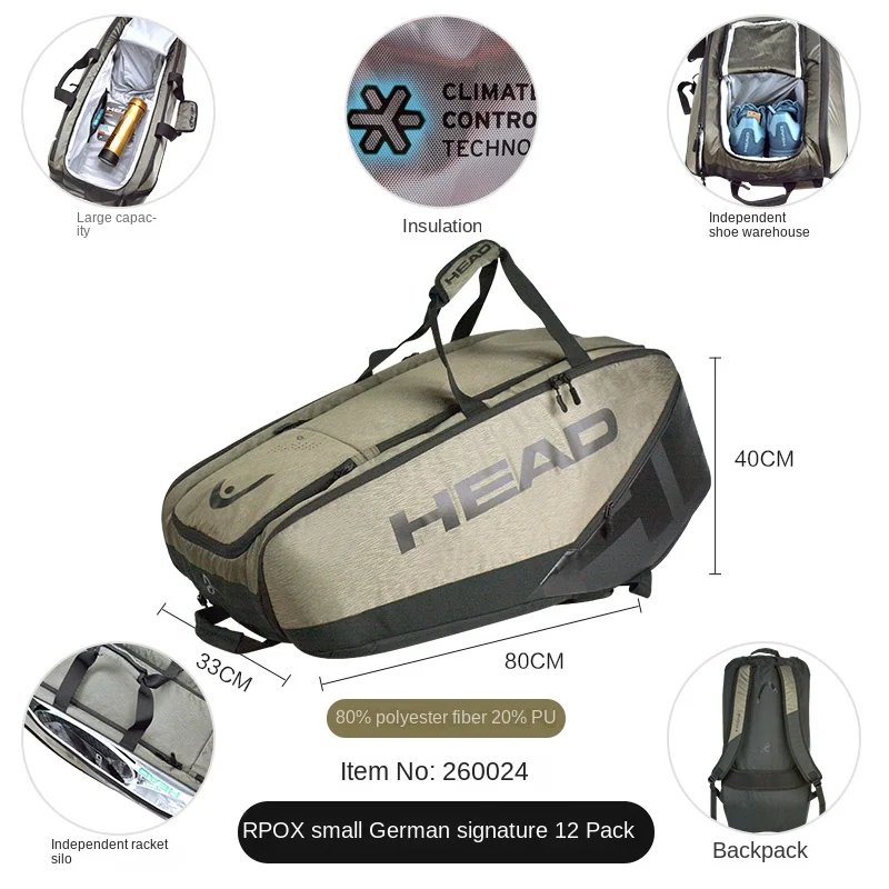 HEAD-Original-Pro-X-Series-Tennis-Backpack-High-Quality-Court-Bag-9R ...
