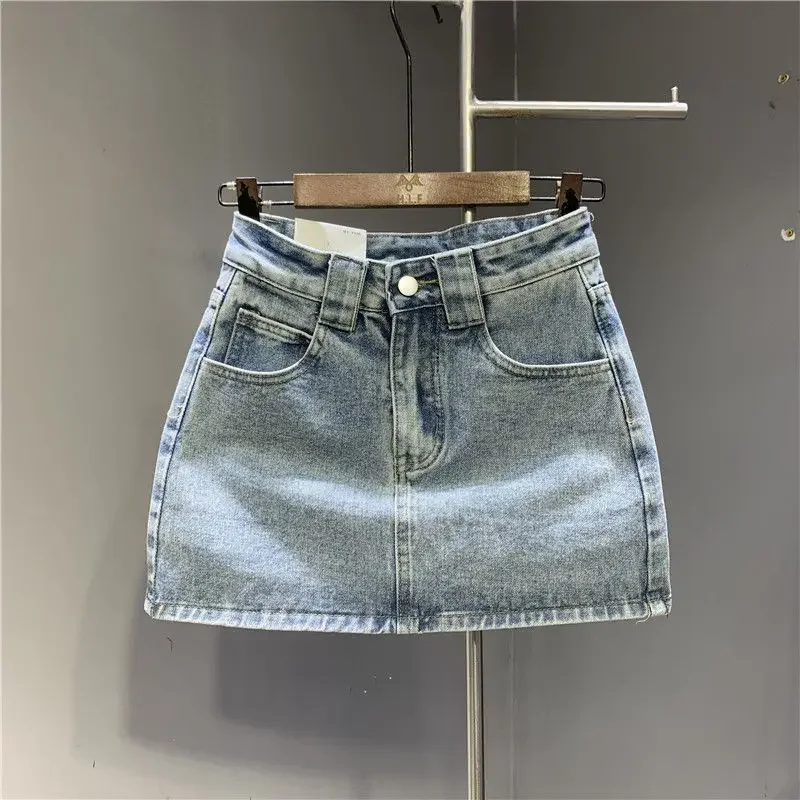 Fashionable-Simple-Tailored-Denim-Mini-Skirt-For-Women-2024-Summer-New ...