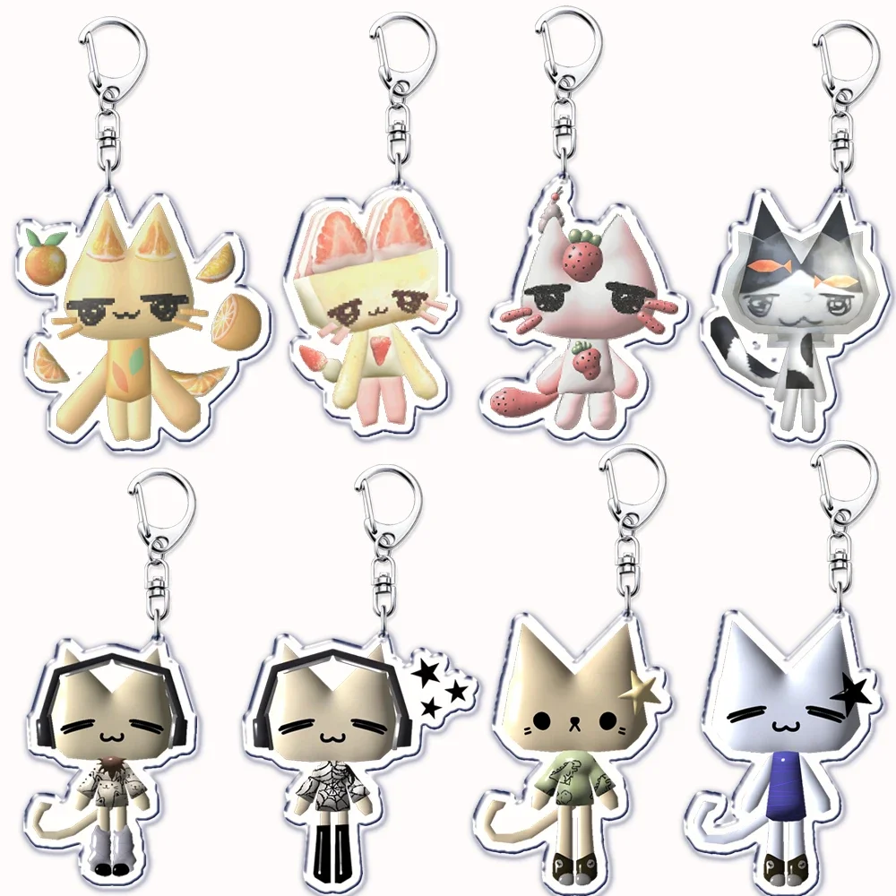 Funny-Y2k-Cute-Anime-Toro-Inoue-Keychain-Kawaii-Ha4to-Cats-Keyring-for ...