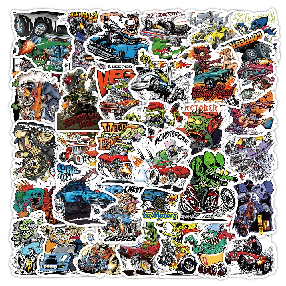 10-30-50pcs-Devil-Car-Cartoon-Graffiti-Sticker-Scrapbook-Motorcycle ...