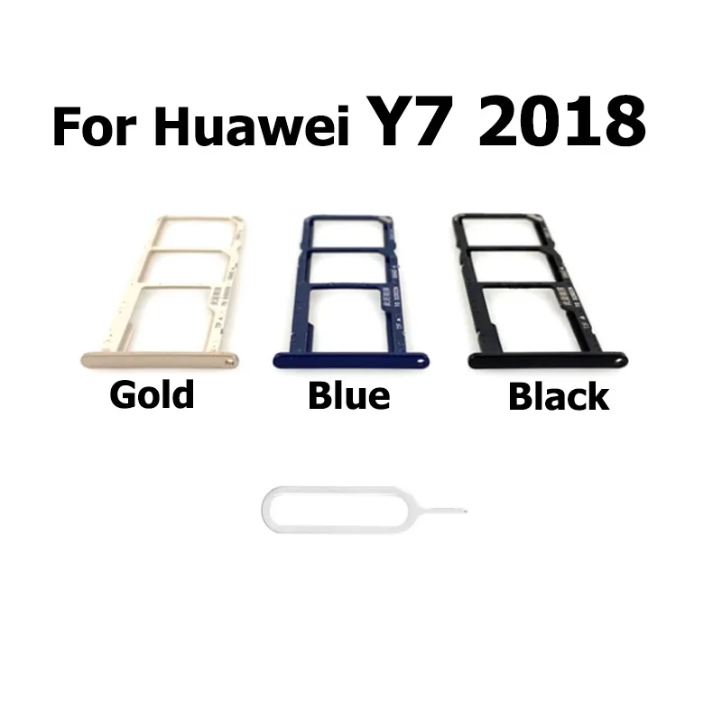 For Huawei Y7 2018 Sim Card Tray Slot Holder Connector SD Card Holder ...