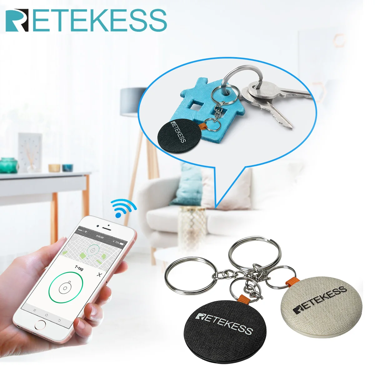 Mini-Key-Finder-Retekess-TH005-Locator-Bluetooth-GPS-Tracker-Pet-Wallet ...