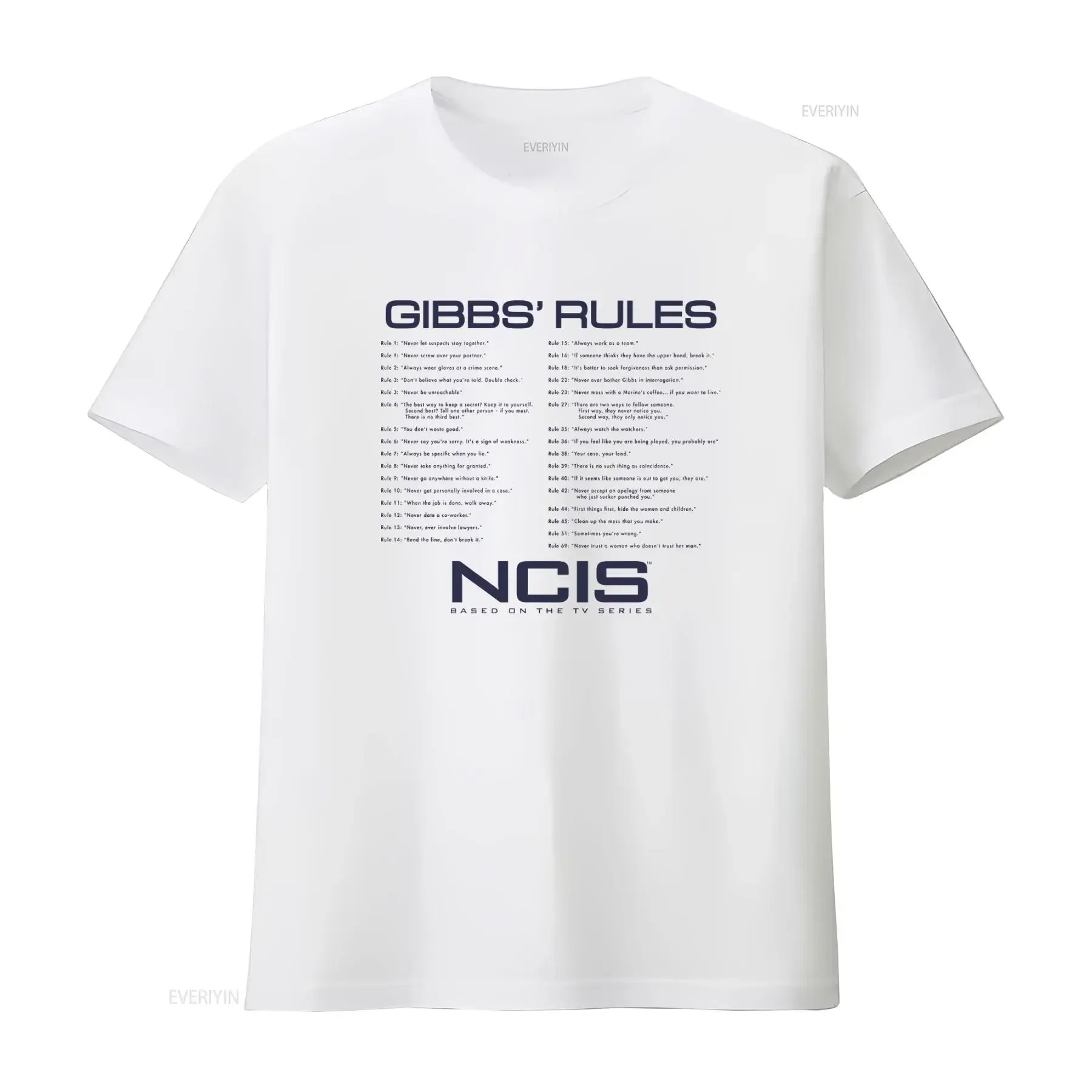 NCIS Gibbs Rules TV Series Inspired Men's Regular Fit T Shirt vintage ...