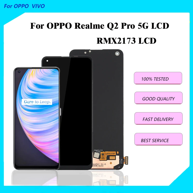 6.4''Original Amoled / TFT For OPPO Realme Q2 Pro 5G Display Touch Screen Digitizer Assembly for ...
