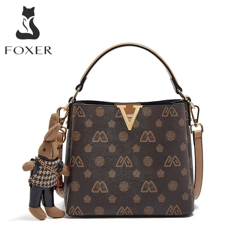 FOXER-Brand-Women-PU-Leather-Satchels-Messenger-Bag-Lady-PVC-Bucket ...