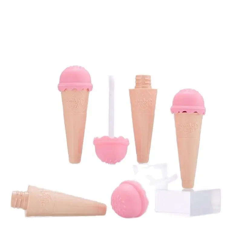 Empty-Lipgloss-Tubes-10ml-Pink-Lovely-Creative-Ice-Cream-Cone-Lip-Tint ...