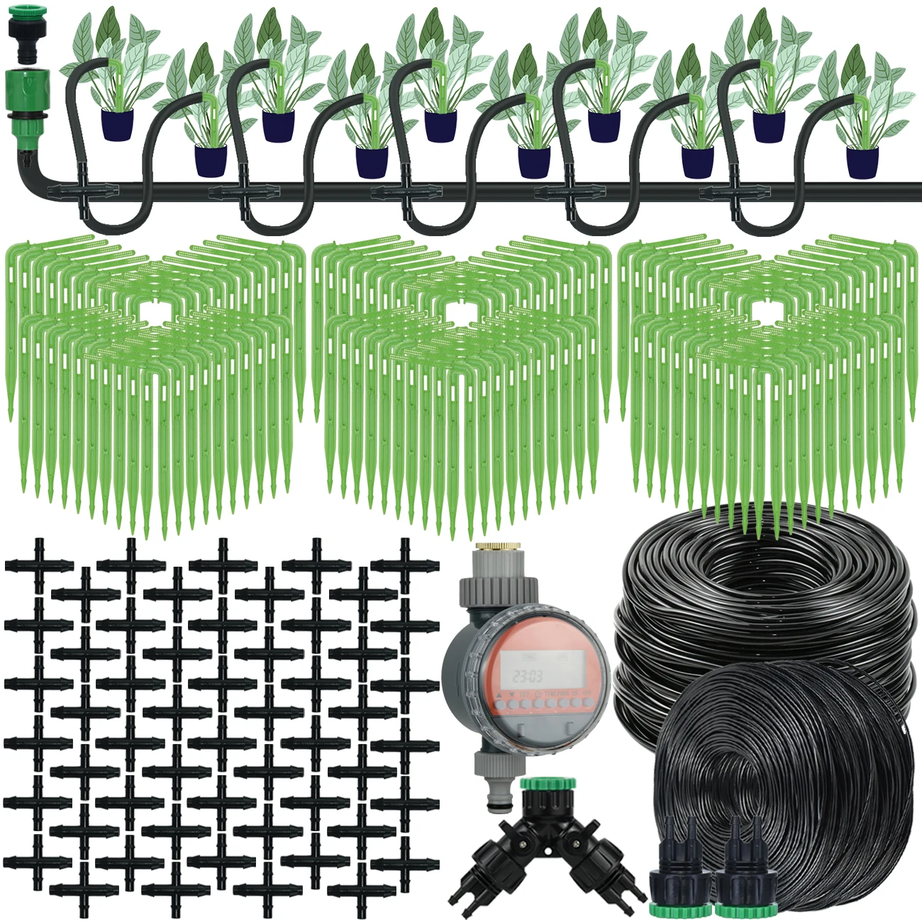 KESLA-Greenhouse-Automatic-Garden-Watering-Drip-Irrigation-System-Kit-4 ...