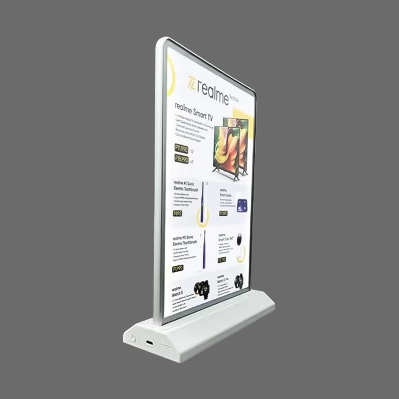 Table-stand-ultra-thin-rechargeable-double-sided-LED-advertising ...