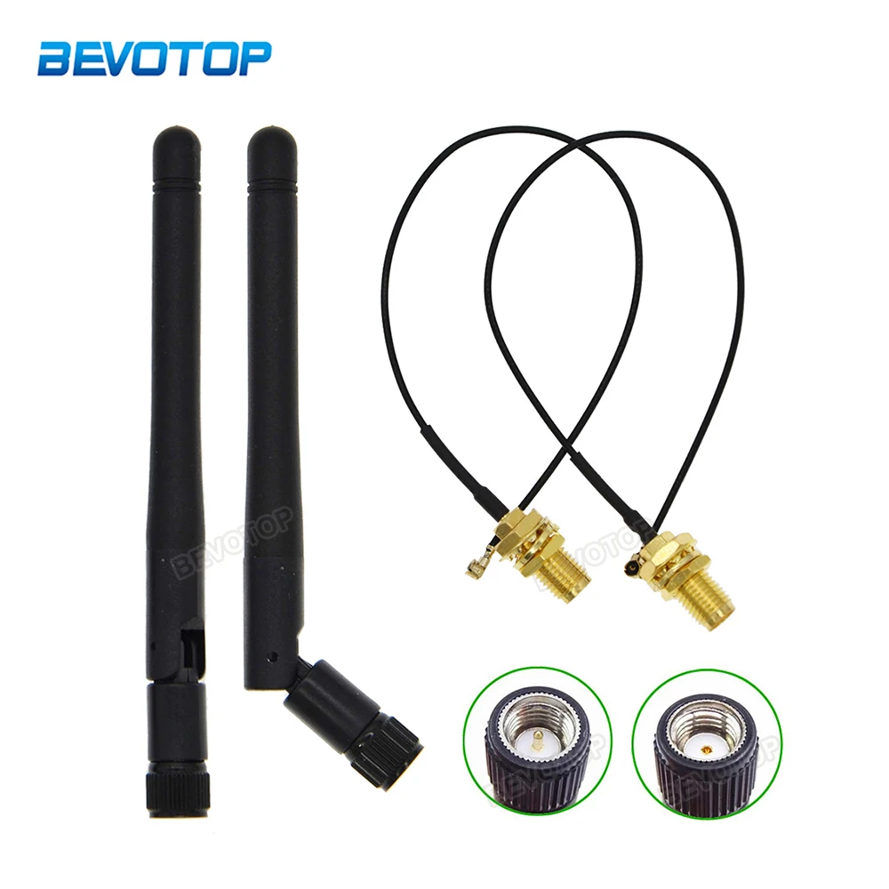2-Sets-Lot-2-4GHz-3dBi-WiFi-Antenna-Aerial-SMA-RP-SMA-Male-Connector ...