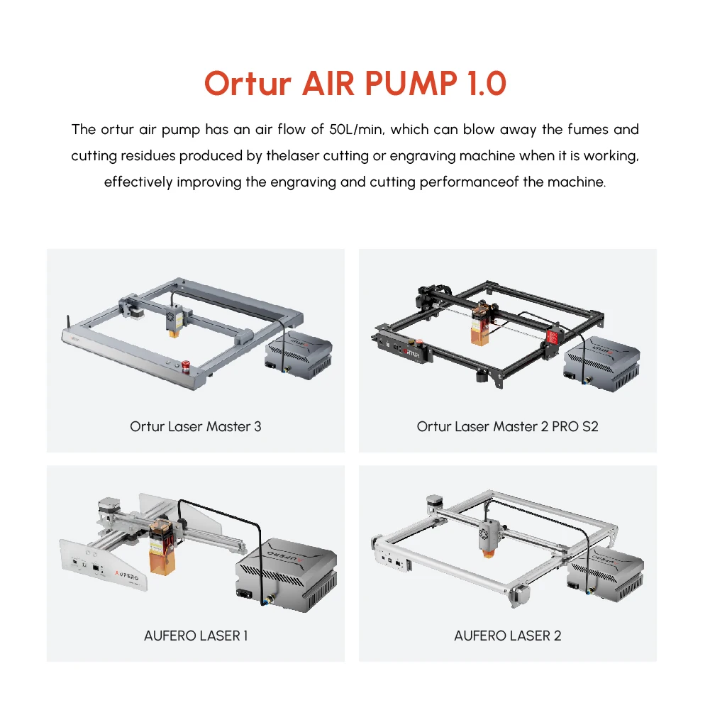 Laser Cutting Air Assist Pump 50l/min Air Compressor Ortur Aufero Laser ...