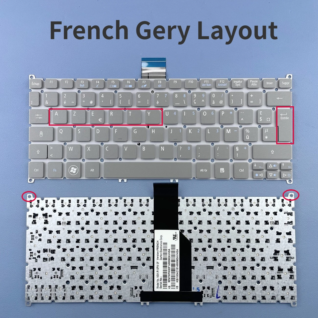 French Germany Keyboard For Acer Aspire one 725 726 756 S3 MS2346 S3 ...