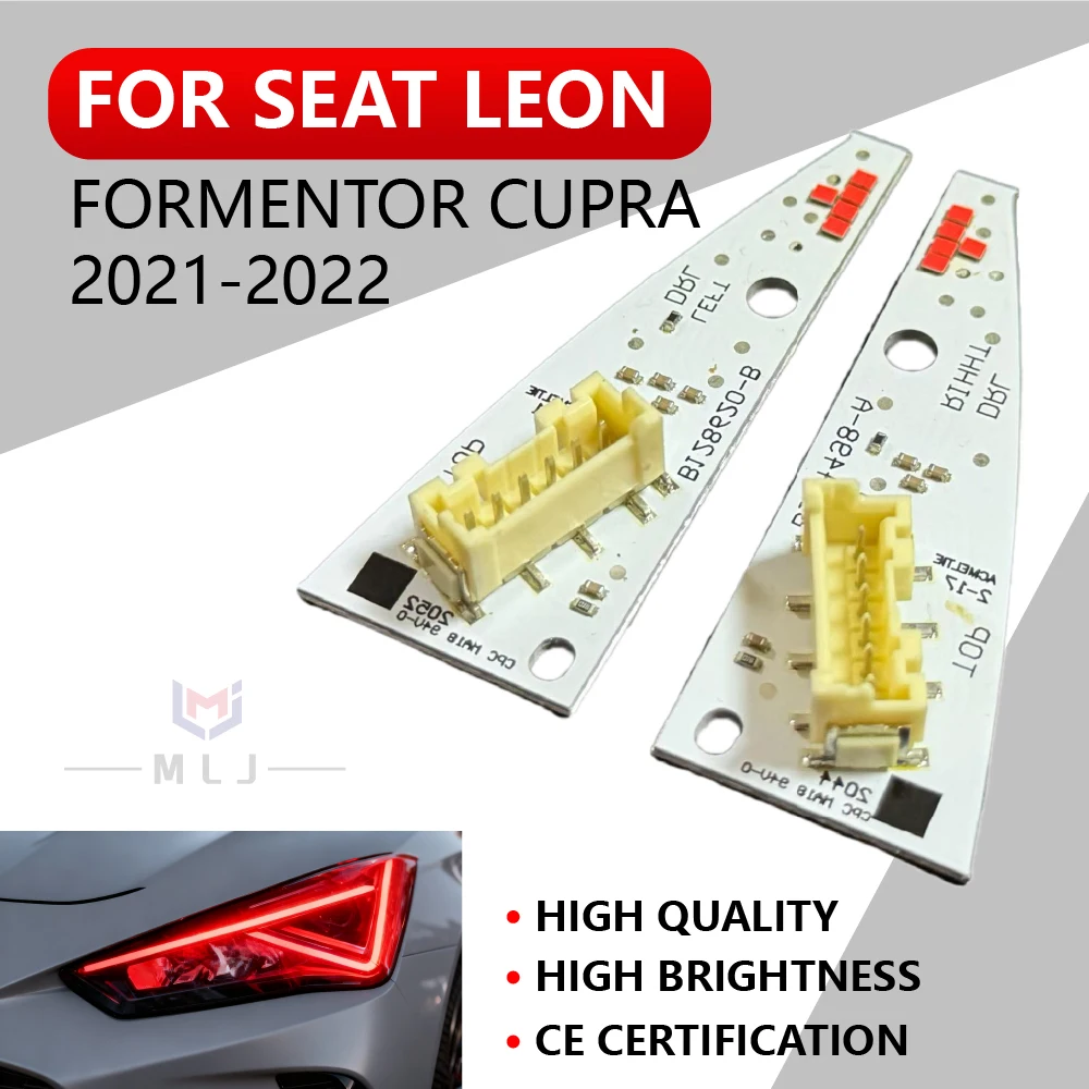 For SEAT Leon Formentor Cupra 2021 2022 DRL Car Headlight Red Light ...