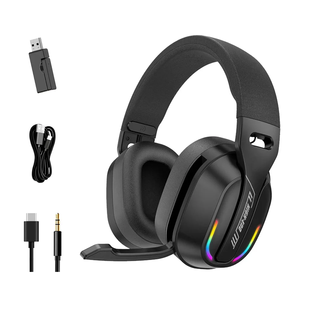 Bluetooth Headphones GT100 ENC Noise Cancelling 2.4G Wireless Headset ...
