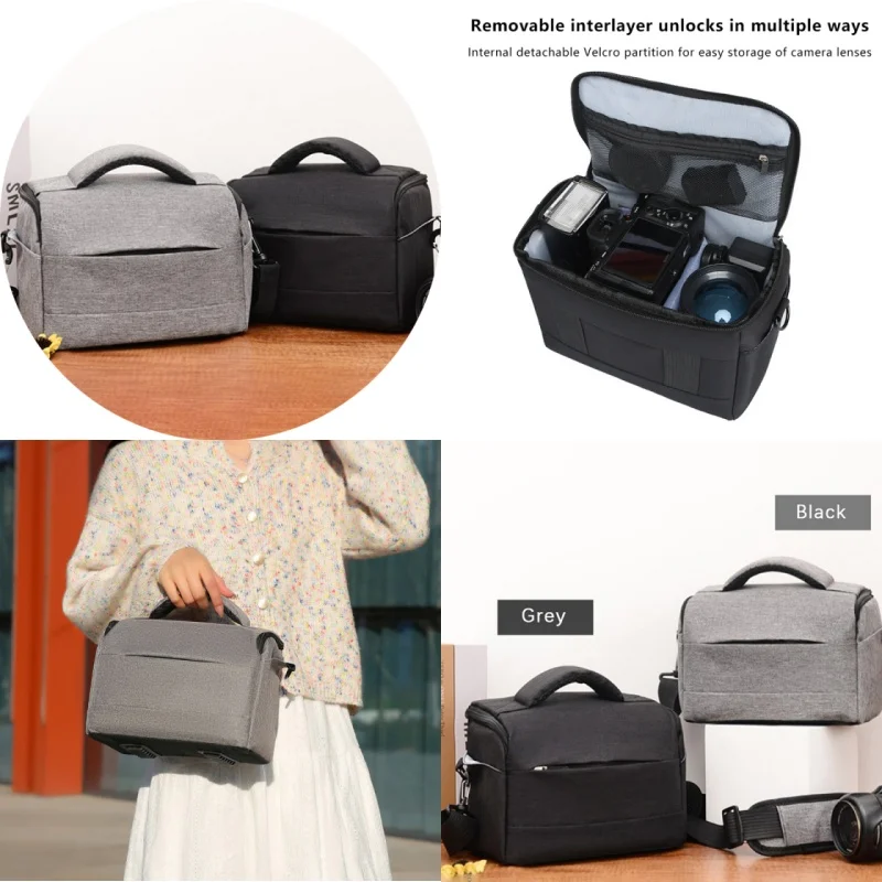 S/M Backpack SLR Camera Bag Organizer Shoulder Bag Storage Case Bag For ...