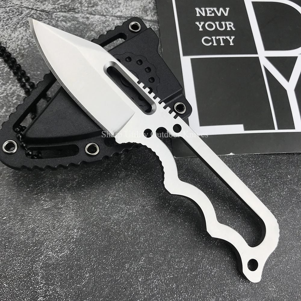 Stainless-Steel-Outdoor-EDC-Fixed-Blade-Knife-Camping-Utility-Survival ...