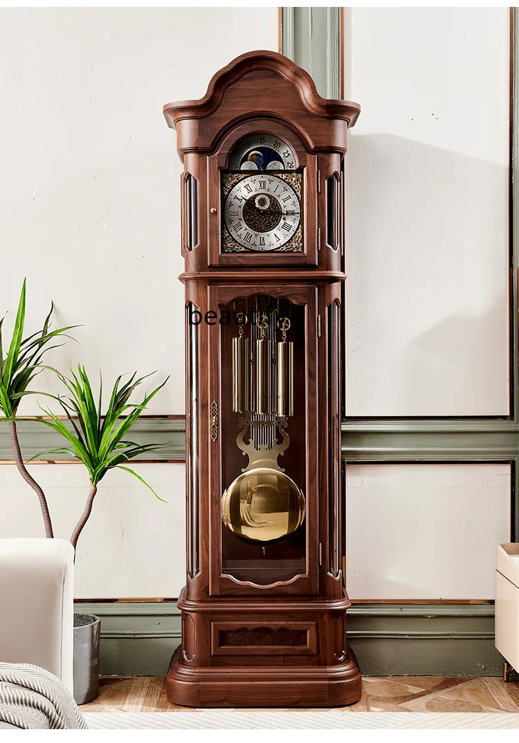 European-Style-Mechanical-Floor-Clock-Living-Room-Vertical-Clock ...