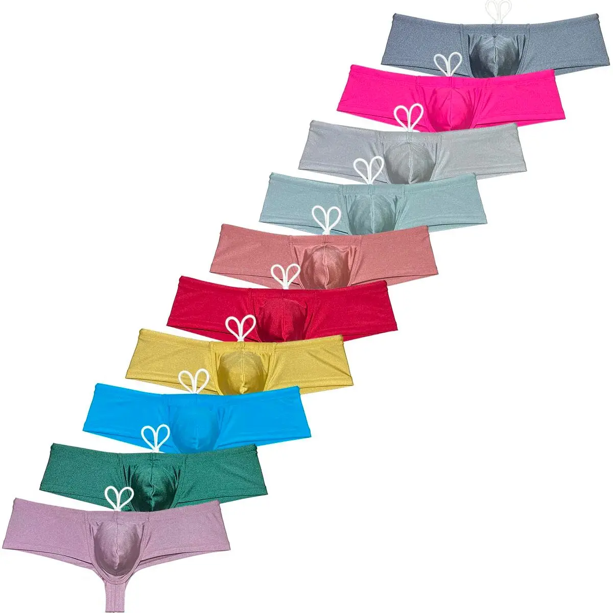 Men's Bikini Briefs Drawstring Swimwear Bulge Pouch Soft Solid ...