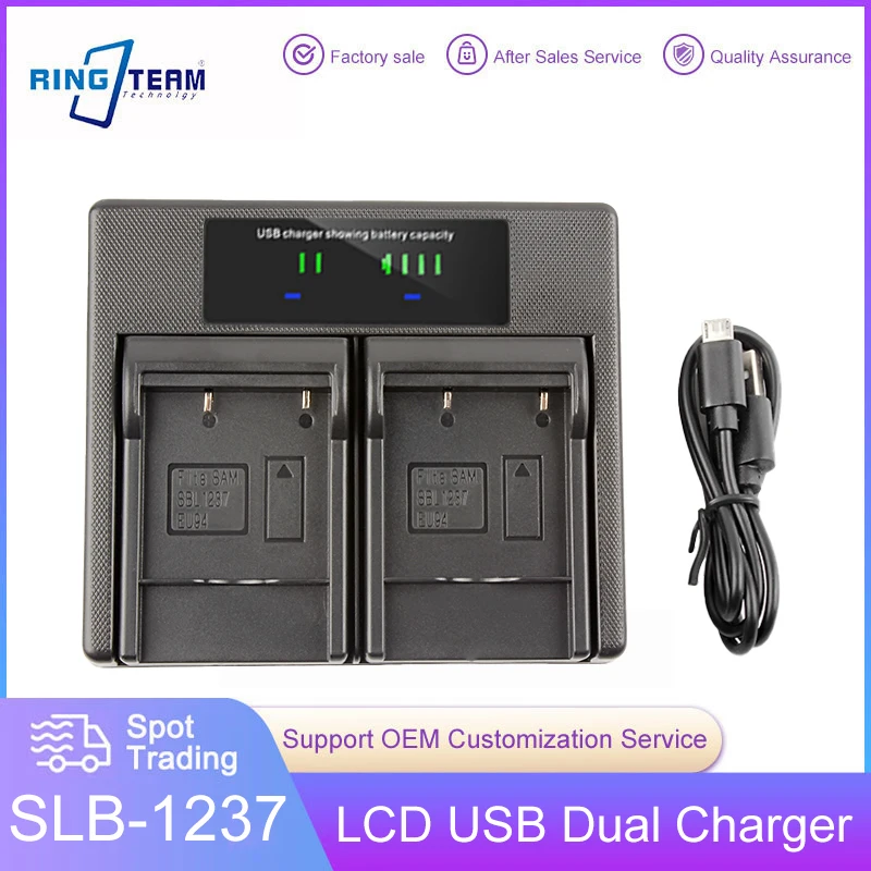 SLB-1237-Camera-Battery-LCD-USB-Dual-Charger-For-Samsung-Digimax-L55 ...