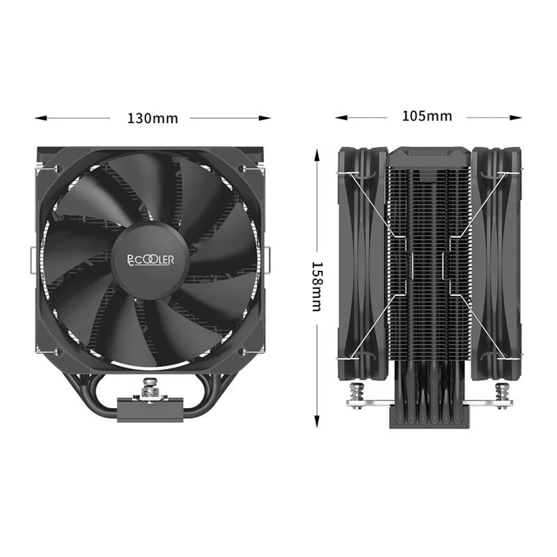 Pccooler-EX6000-6X6mm-Pure-Copper-Composite-Heat-Pipe-CPU-Cooler-High ...
