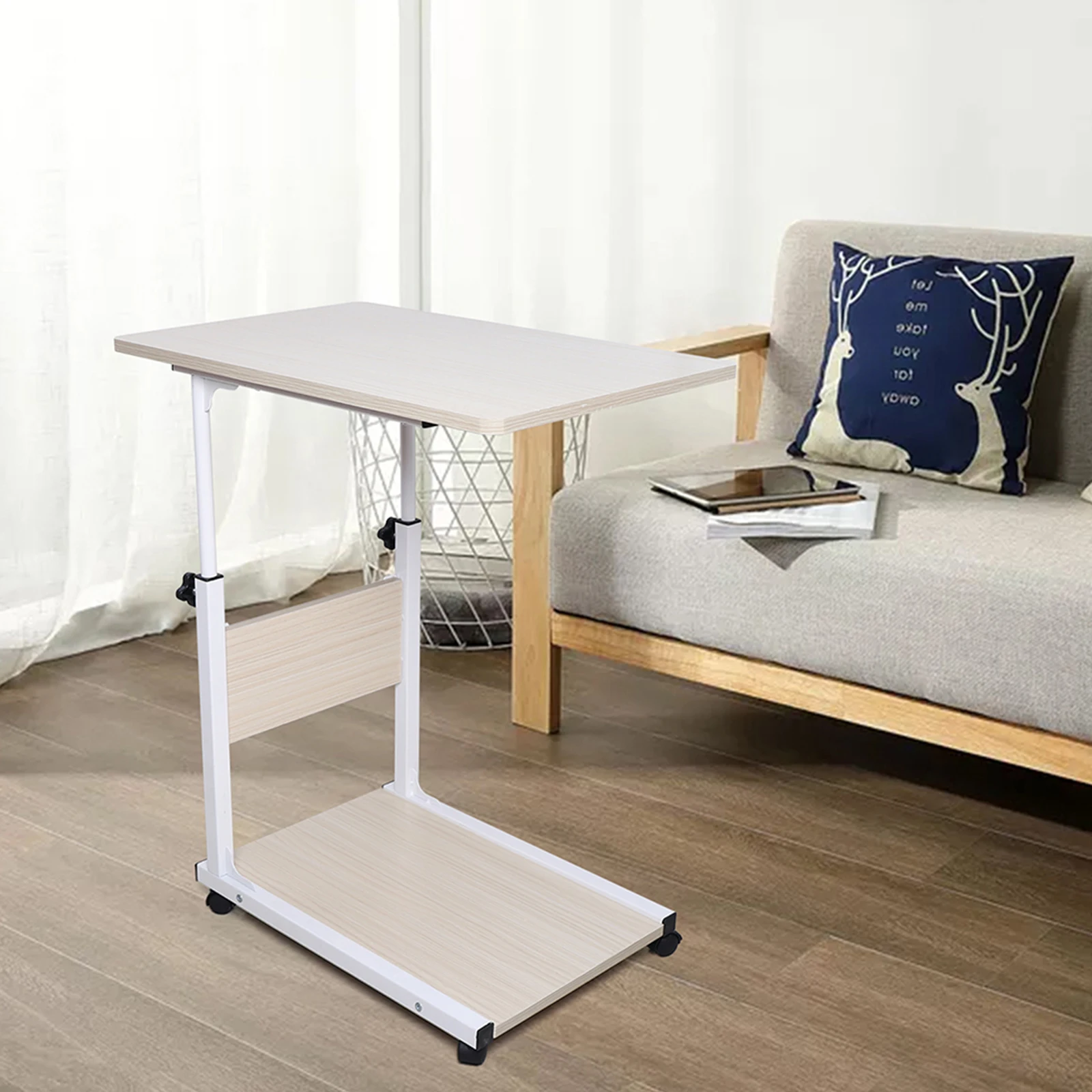 Modern Simple Bedroom Table Small Tea Table Mobile Bedside Table Living ...