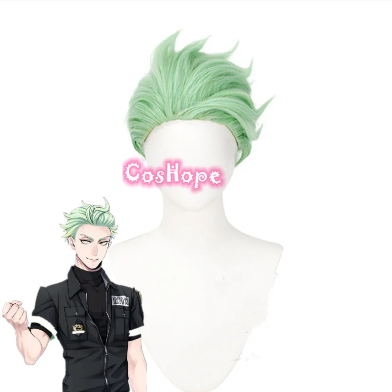 Sebek Peluca de Cosplay trenzada para hombre, cabellera verde corta ...