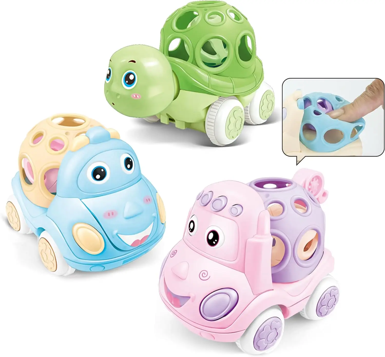 Baby-Car-Toys-for-Infant-Soft-Rubber-Push-and-Go-Toy-Toddler-Rattle ...