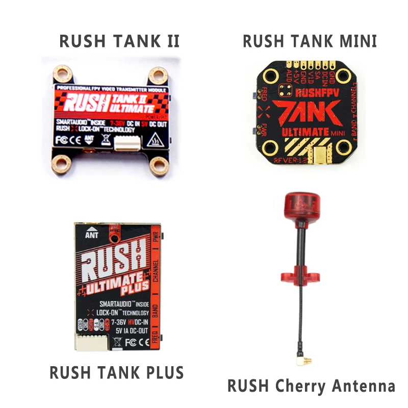 RUSH TANK Ultimate II/Mini/ PLUS VTX 5.8GHz 48CH 2 8S 800MW Pemancar ...
