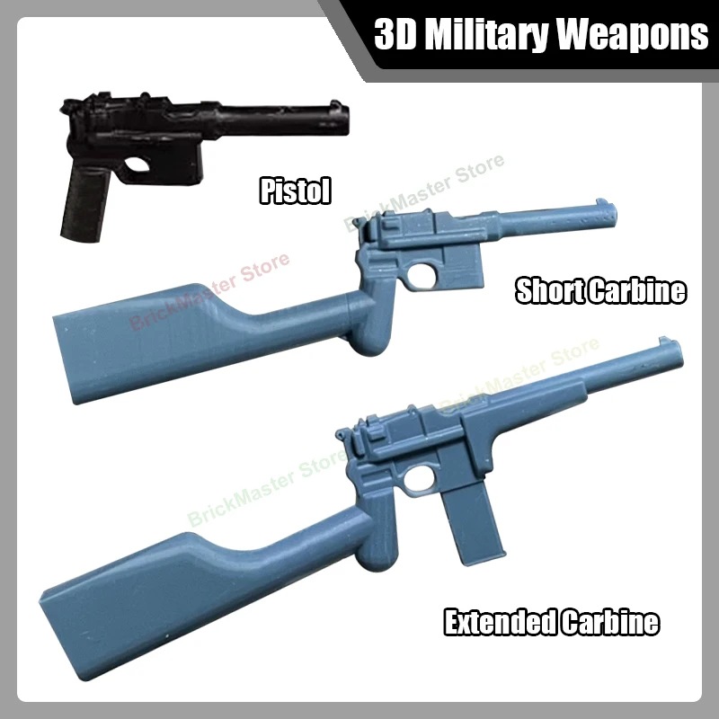 MOC Military War Army Building Blocks 3D Printed Rifle Carbine Pistol ...