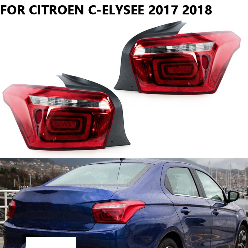 Car Taillight Assembly For Citroen C-Elysee 2017 2018 LED Tail Light ...