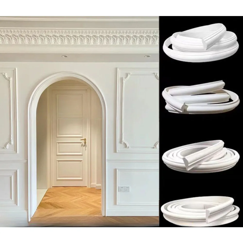 PVC Soft Line Curved Arch European Pu Gypsum Line Arc Ceiling Frame ...