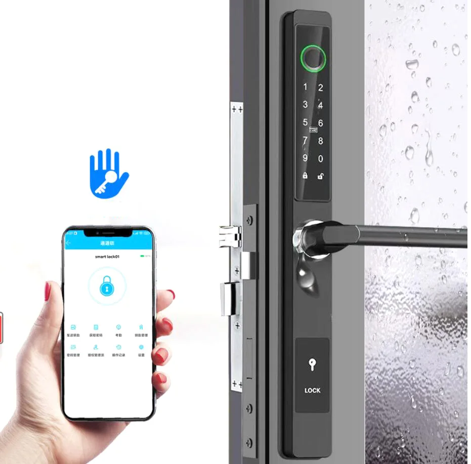 TTLock APP Control Slim Design Fingerprint Password Sliding Door ...