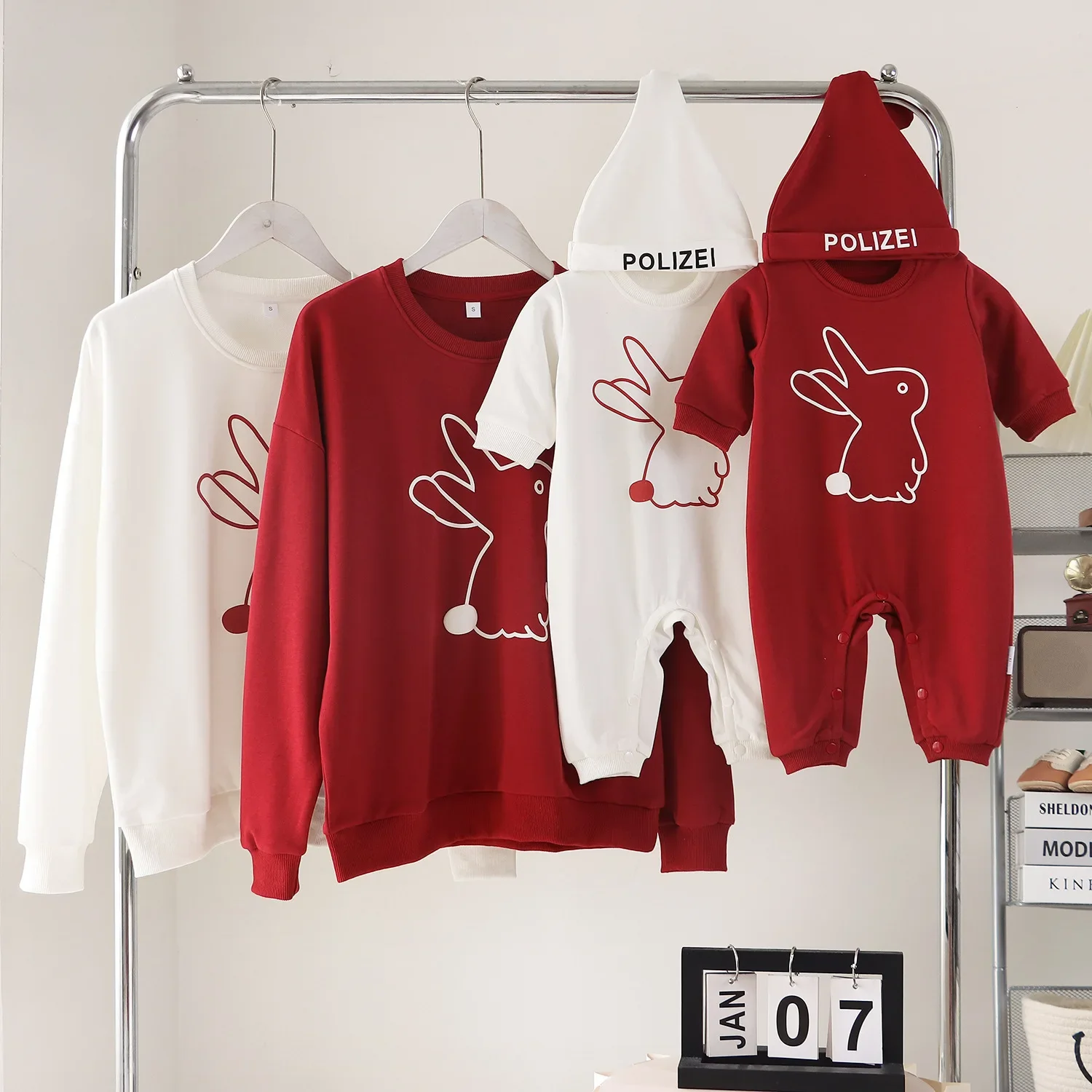 Family-Funny-Sweatshirt-Rabbit-Print-Parent-child-Matching-Clothes-Mom ...