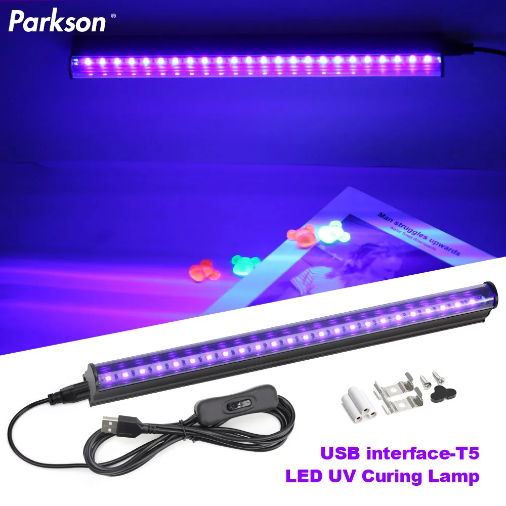 USB UV LED Black Light T5 Blacklight Bar 395nm 400nm Fluorescent Party ...