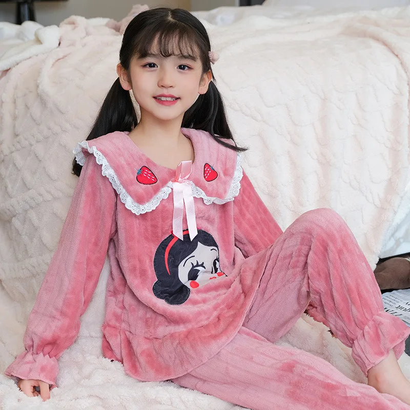 Disney-Snow-White-Winter-Pajamas-Set-Sleepwear-Flannel-Girl-Princess ...