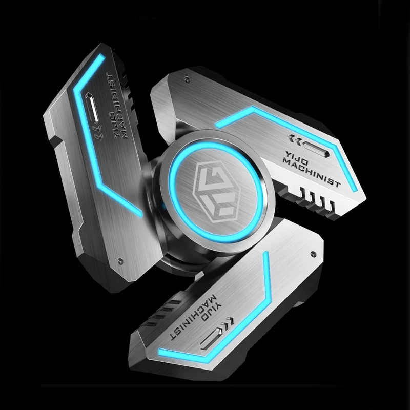 Brand-Light-Up-Hand-Spinner-Finger-Gyro-EDC-Luminous-Metal-Silent ...