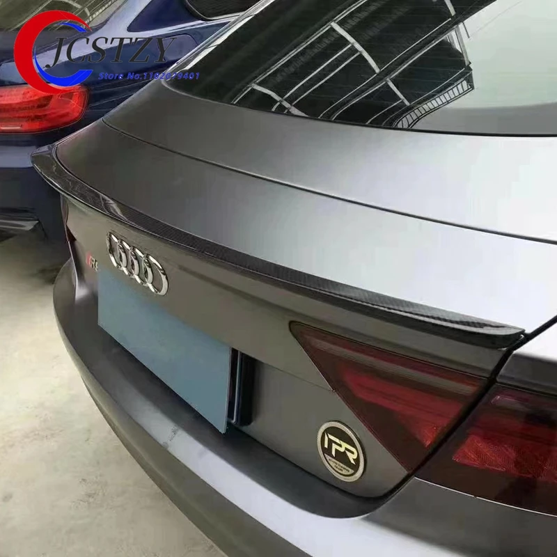 JCSTZY-Carbon-Fiber-Rear-Spoiler-Tail-Trunk-Boot-Wing-Cover-Car ...