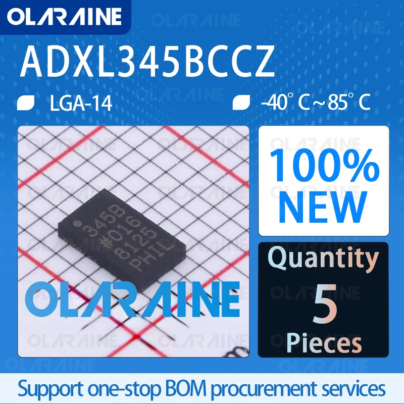 ADXL345BCCZ-LGA-14-100-NEW-Motion-Positioning-Sensor-Accelerometer-IC ...