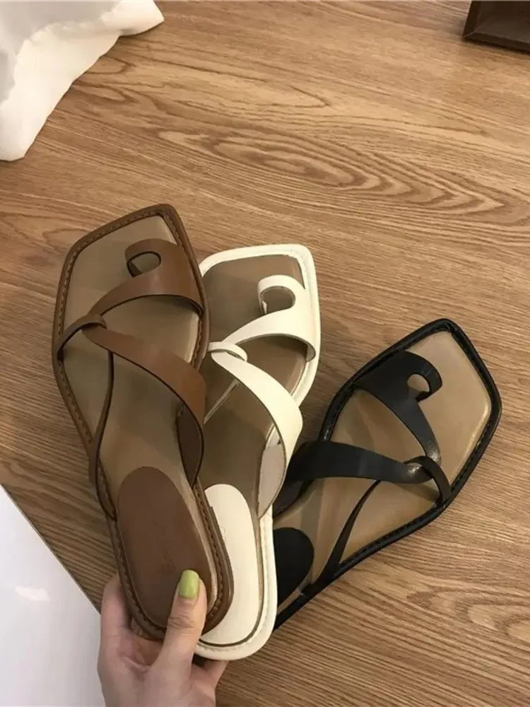 Korean-Boss-s-Same-Style-2024-Summer-New-Korean-Edition-Toe-Slippers ...