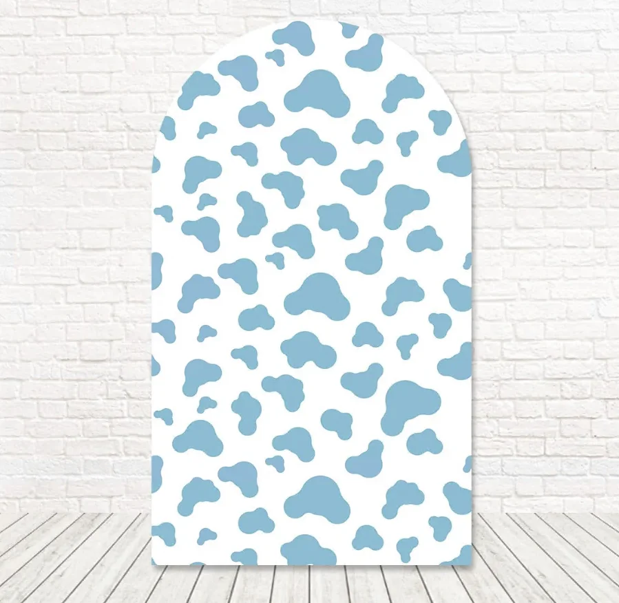Blue Cow Print Background