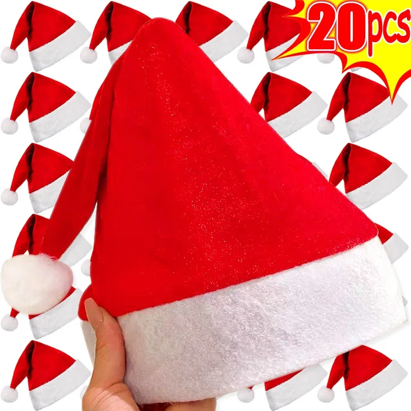 Nice Christmas Santa Hats Santa Hats Decorative Red Cap Adults Kids ...