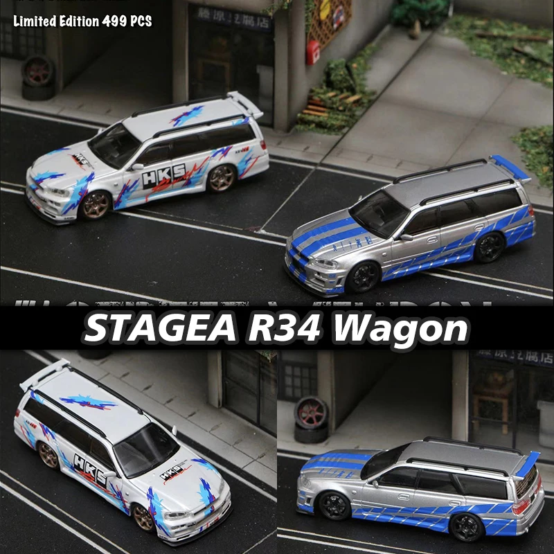 Stagea-GTR-R34-WAGON-Diecast-Diorama-Car-Model-Collection-miniatura ...