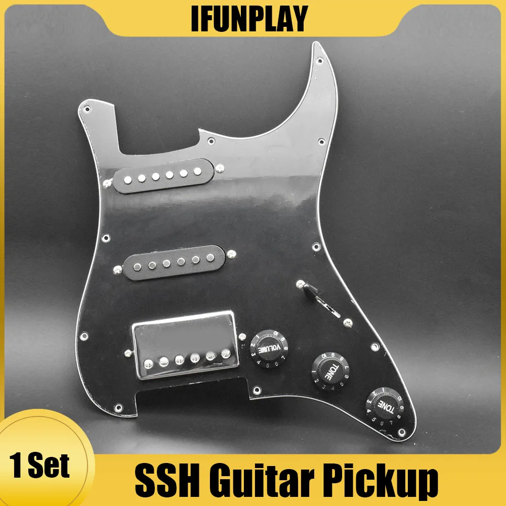 Prewired-3-ply-Pickguard-Scratchplate-SSH-2-single-Coil-and-1-Dual-Coil ...